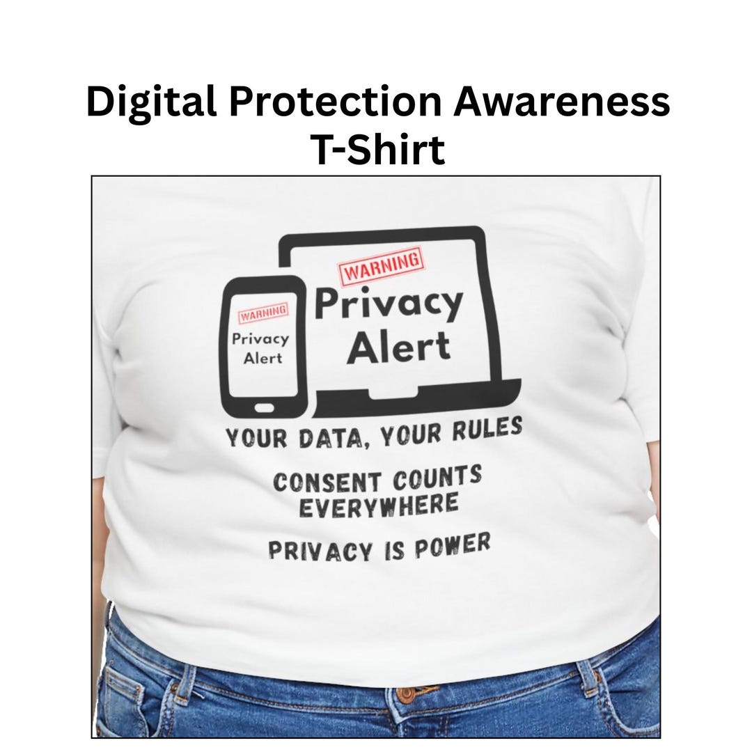 Digital Privacy Awareness Deepfake Privacy Alert Unisex Tee, Short ...