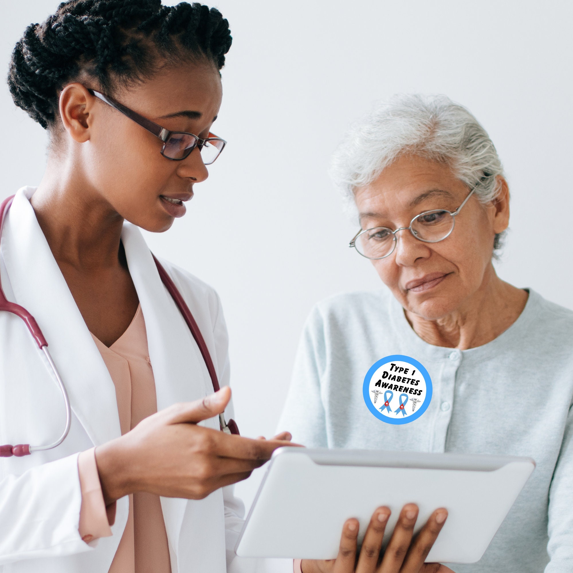 Diabetes Sticker Sheet Type 1 Diabetes Round 2.5 Inch Stickers for ...