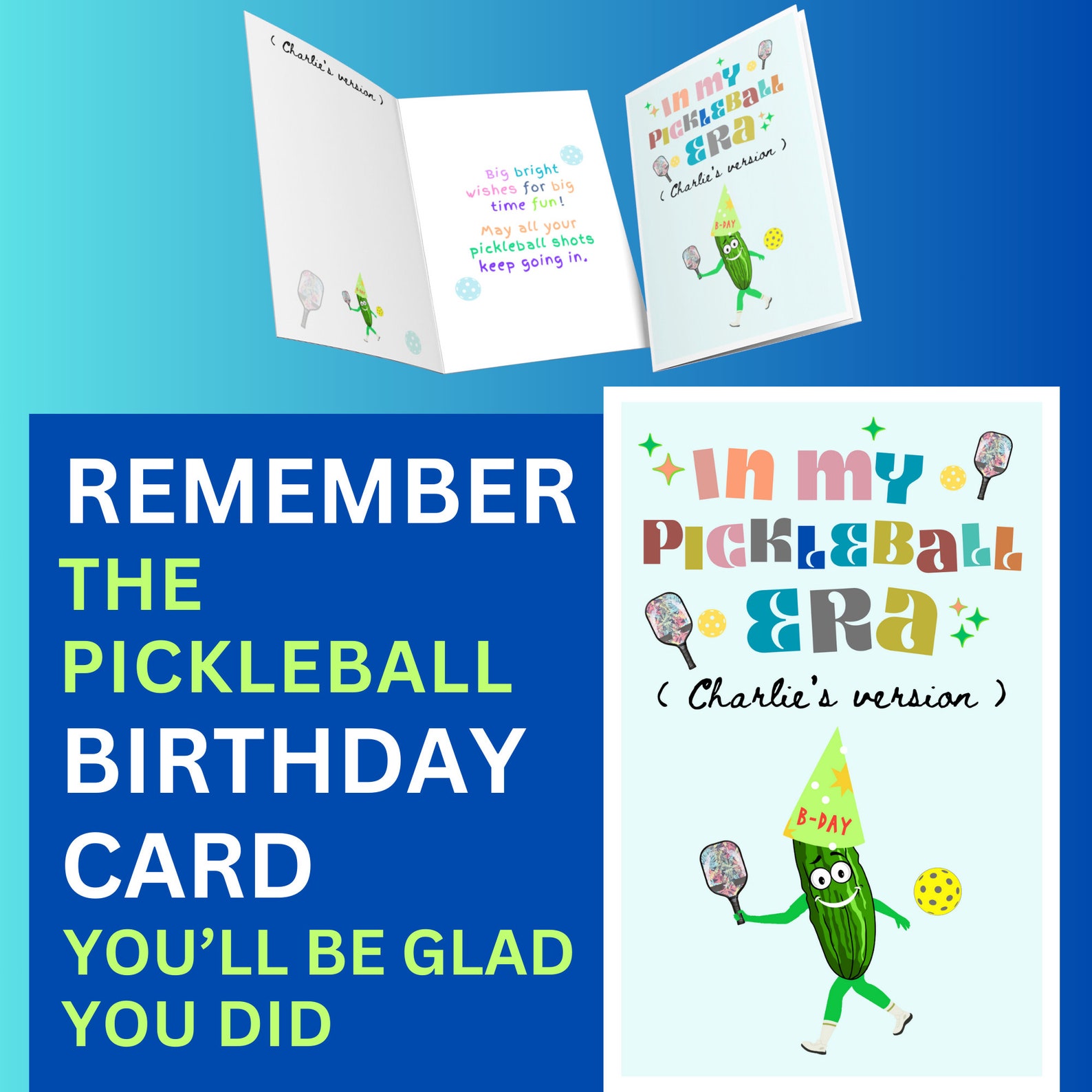 In My Era Pickleball Card Custom Pickleball Gifts for Pickleball ...