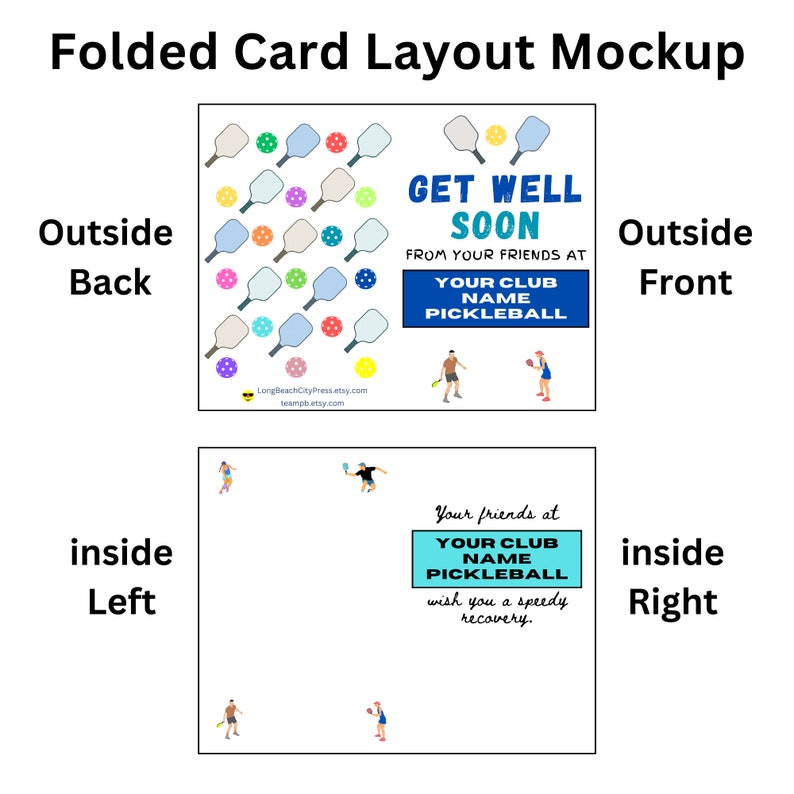 Pickleball Get Well Card Pickleball Gifts for Pickleball - Etsy
