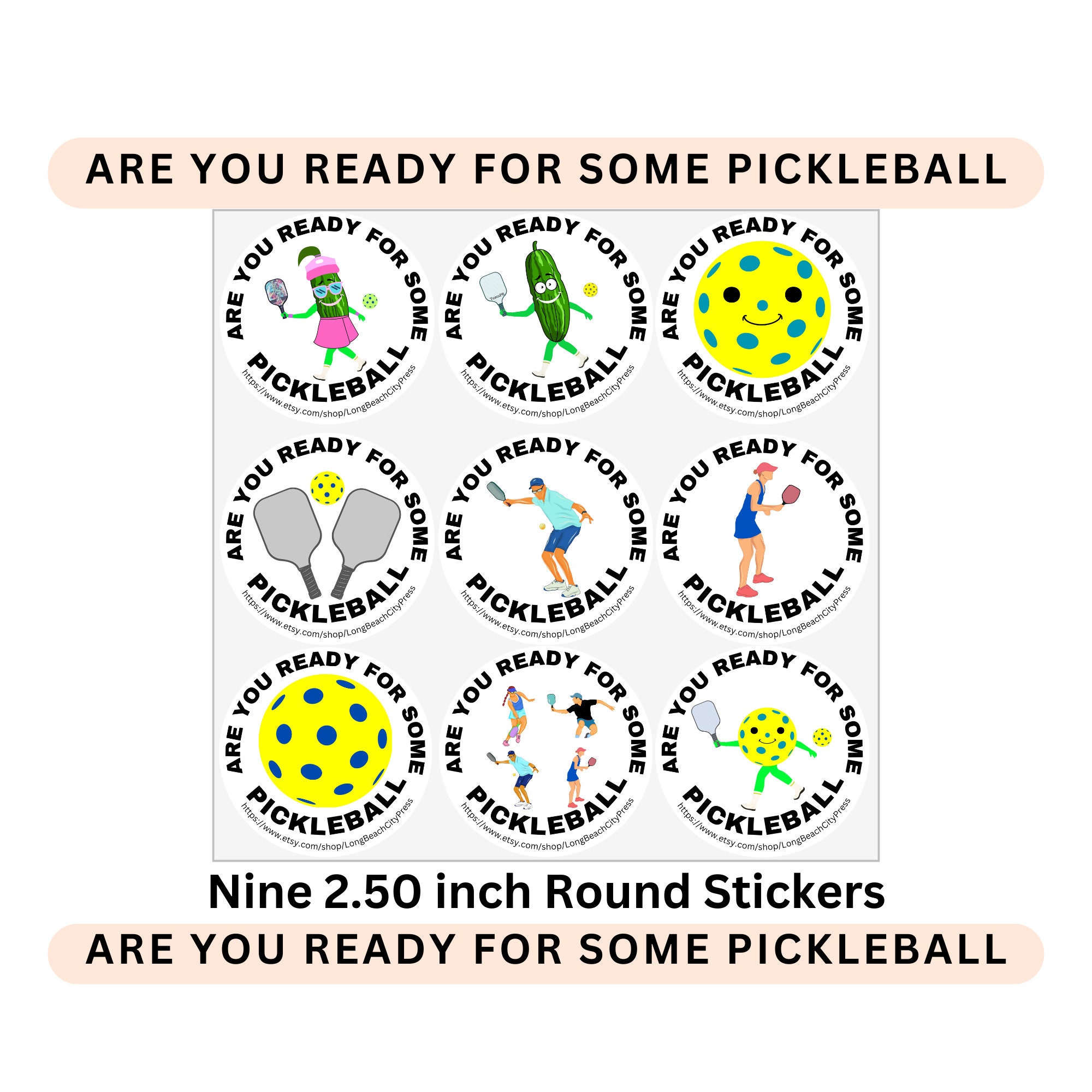 Pickleball Sticker Sheet Gifts for Pickleball Pickleball Gifts for ...