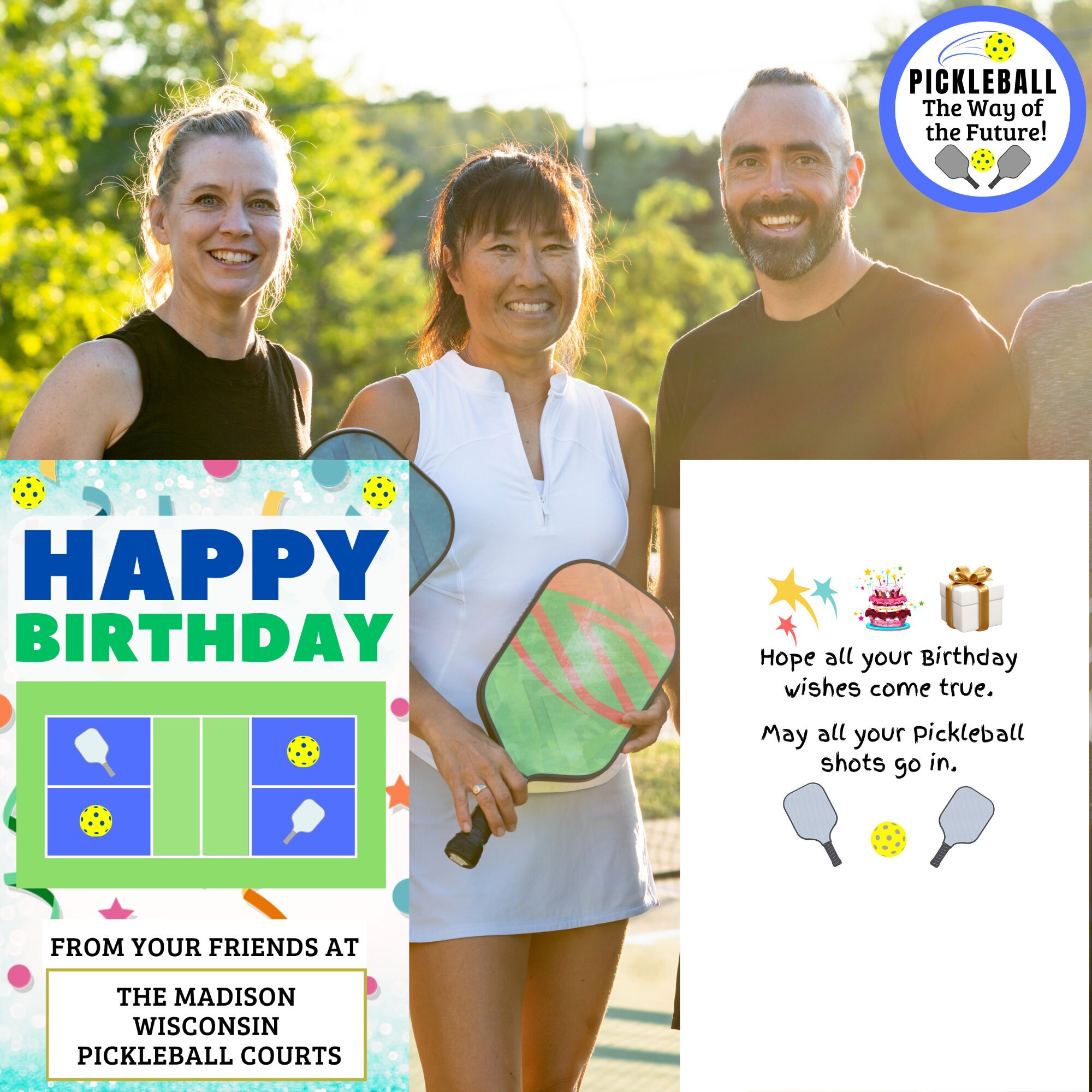 Pickleball Birthday Card Pickleball Gifts for Pickleball Playing ...