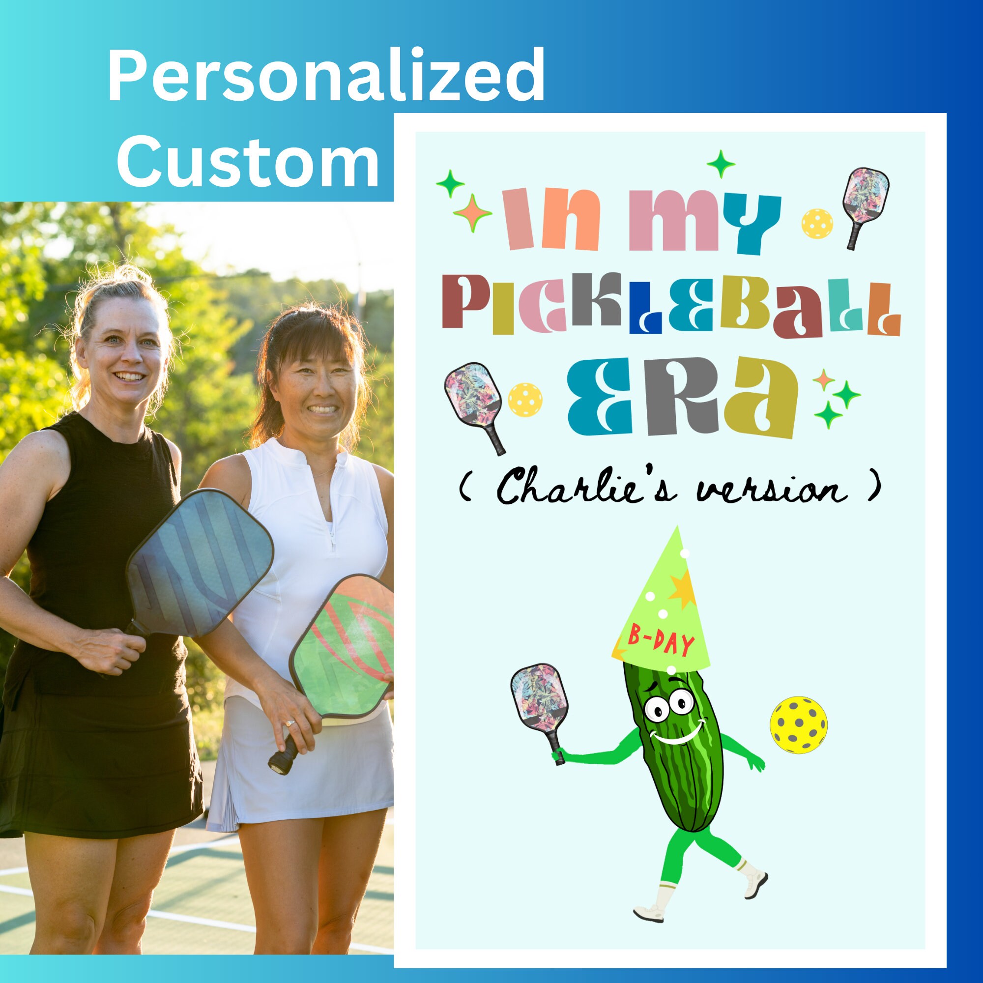 In My Era Pickleball Card Custom Pickleball Gifts for Pickleball ...