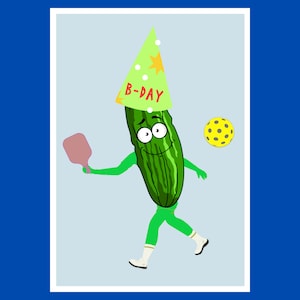 Funny Pickleball Birthday Card Pickleball Gifts for Pickleball Playing ...