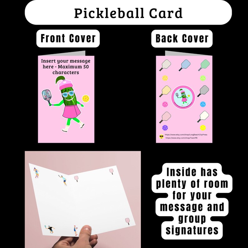 Funny Pickleball Card Pickleball Gifts for Pickleball Card Personalized ...