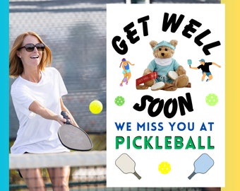 Pickleball Get Well Card Pickleball Gifts for Pickleball Get Well Soon ...