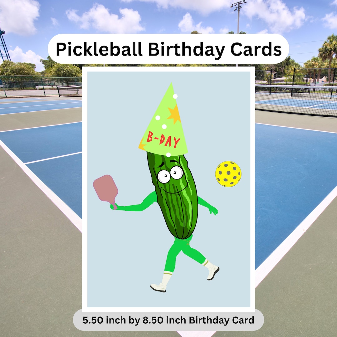 Funny Pickleball Birthday Card Pickleball Gifts for Pickleball Playing ...
