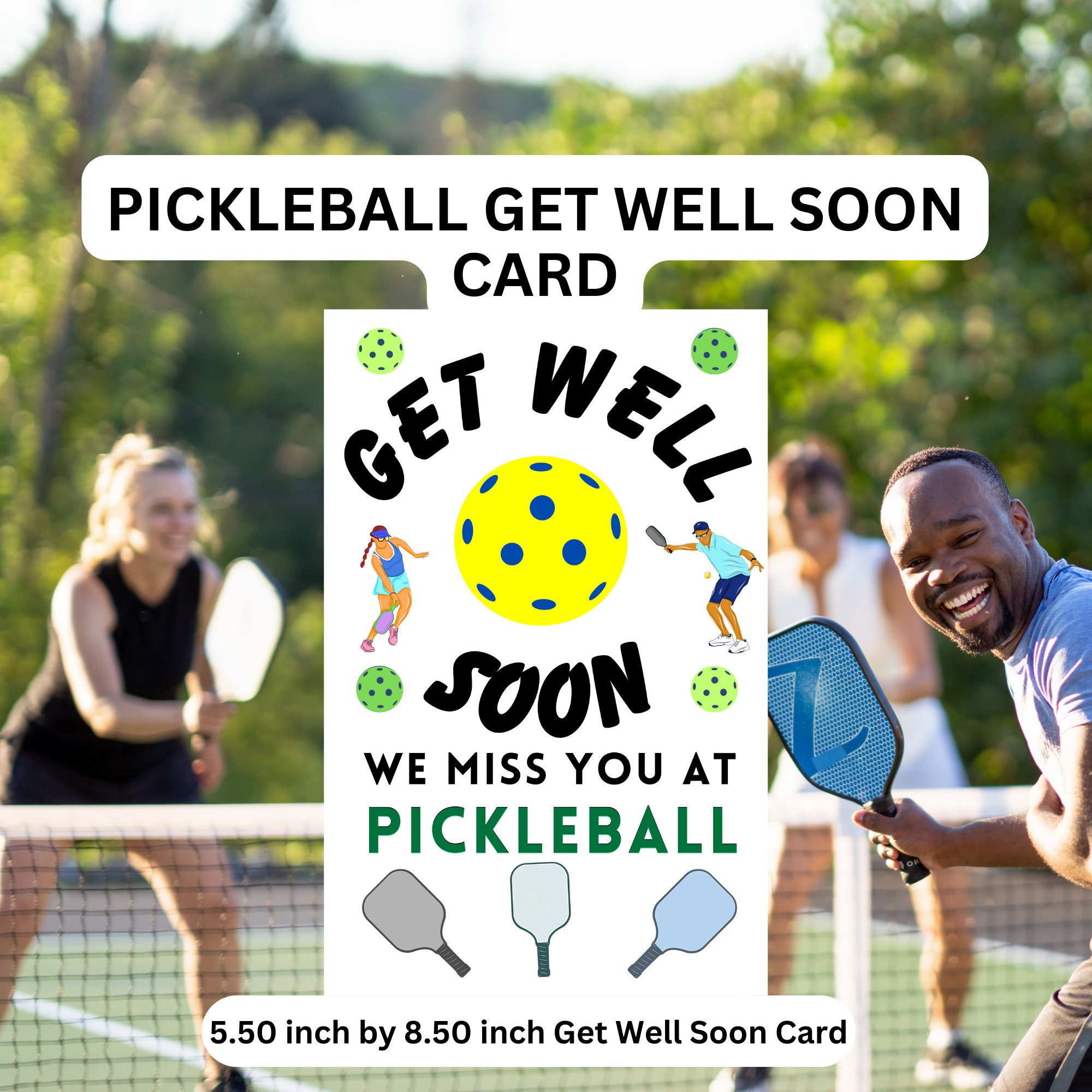 Pickleball Get Well Card Pickleball Gifts for Pickleball Playing ...