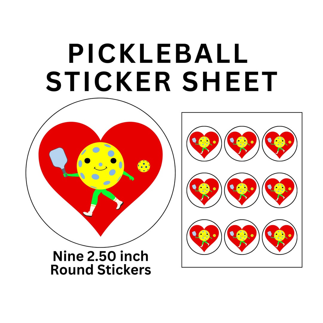 Pickleball Sticker Sheet Gifts for Pickleball Pickleball Gifts for ...