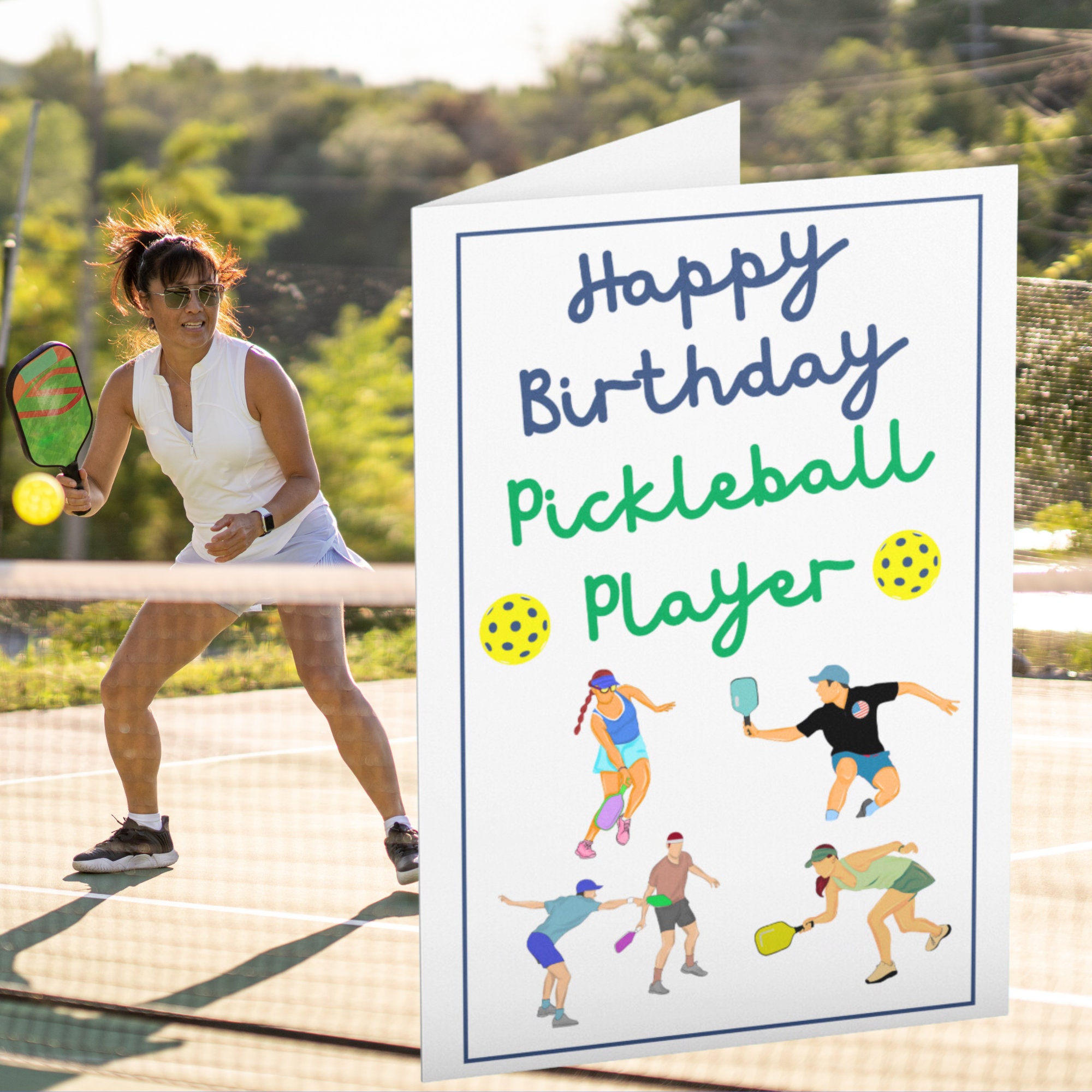 Funny Pickleball Birthday Card Pickleball Gifts Cute Pickleball Gift ...