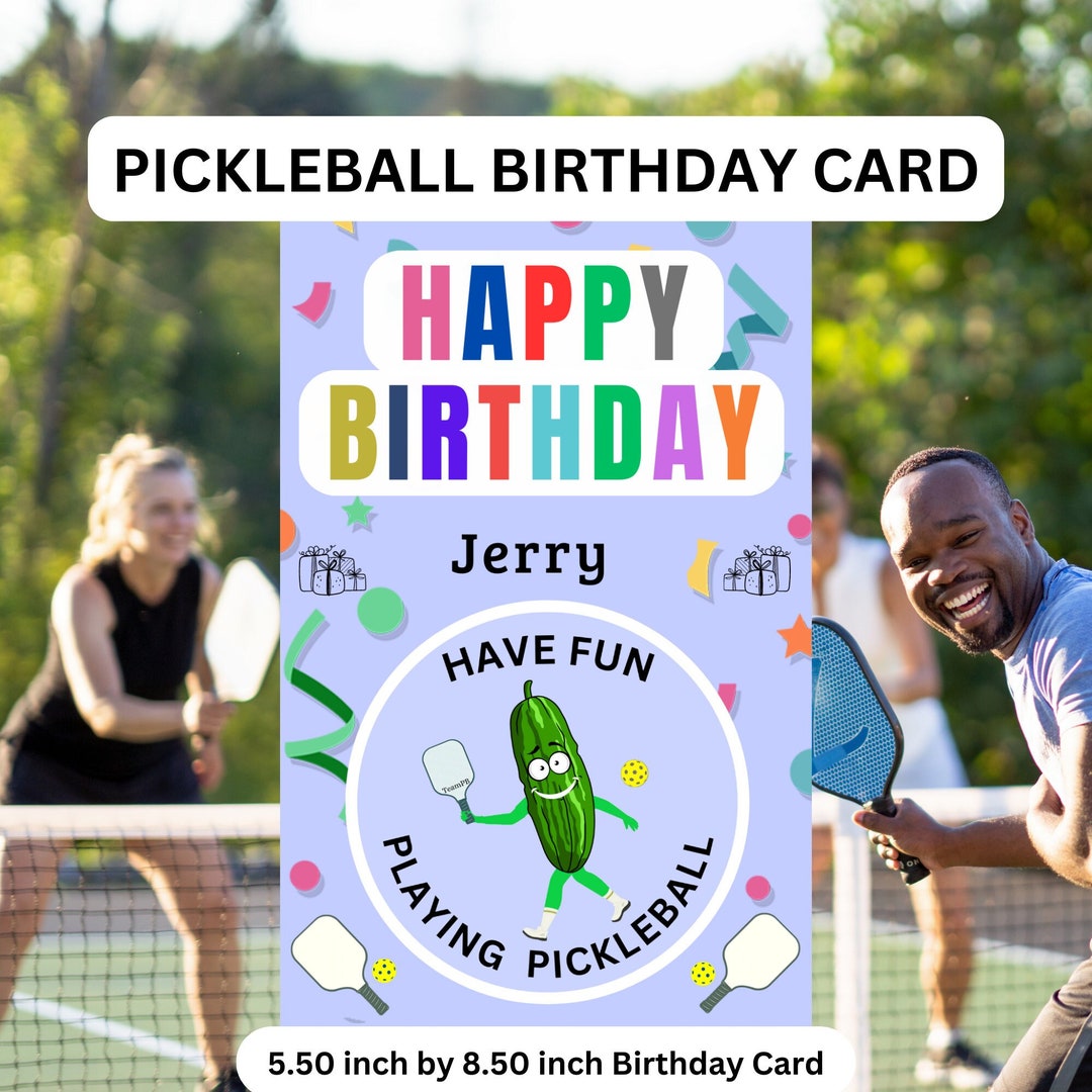 Funny Pickleball Birthday Card Pickleball Gifts for Pickleball Playing ...
