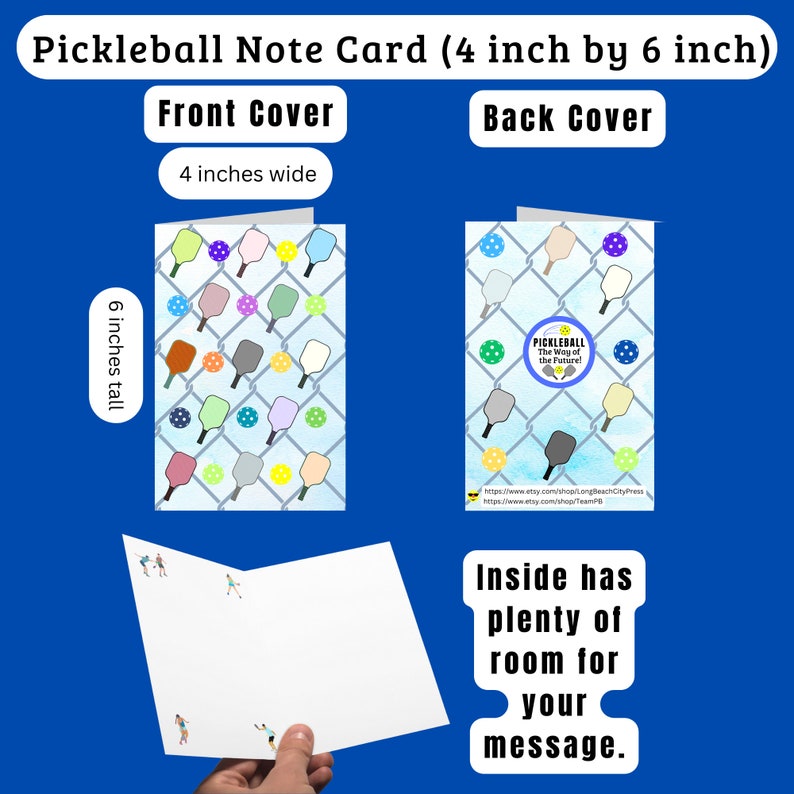 Funny Pickleball Note Card Pickleball Blank Card Gifts for Pickleball ...
