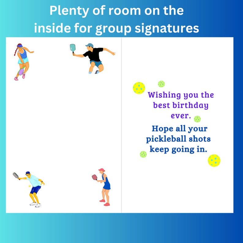 Personalized Pickleball Birthday Card Pickleball Gifts for Pickleball ...