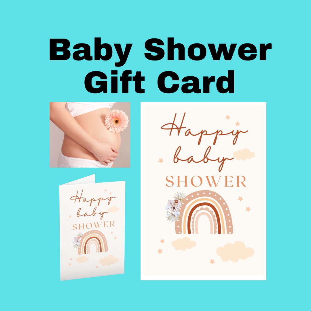 Baby Shower Card, Baby Shower Gift, Baby Shower Gift With Best Wishes ...