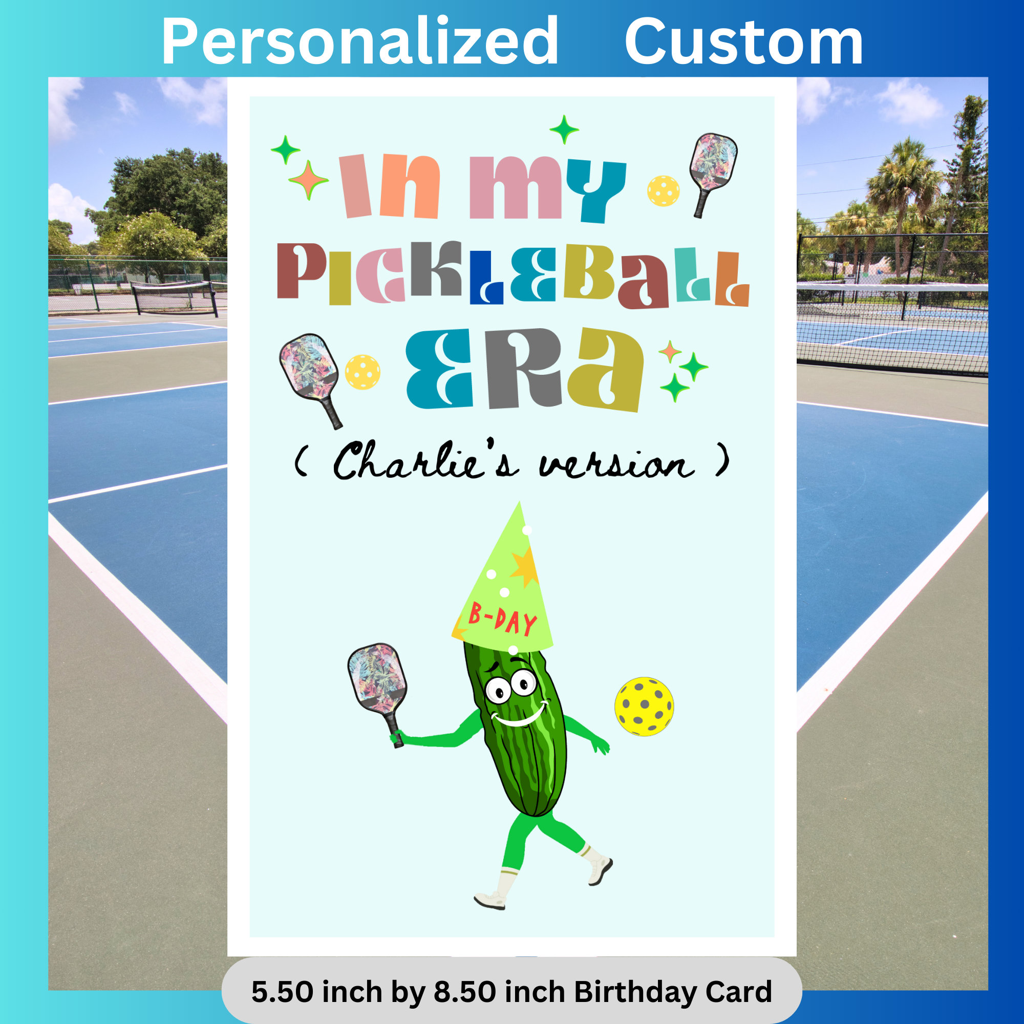 In My Era Pickleball Card Custom Pickleball Gifts for Pickleball ...
