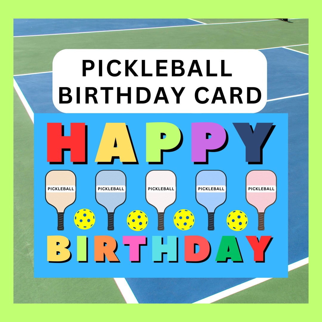 Funny Pickleball Birthday Card Pickleball Card Pickleball Gifts for ...