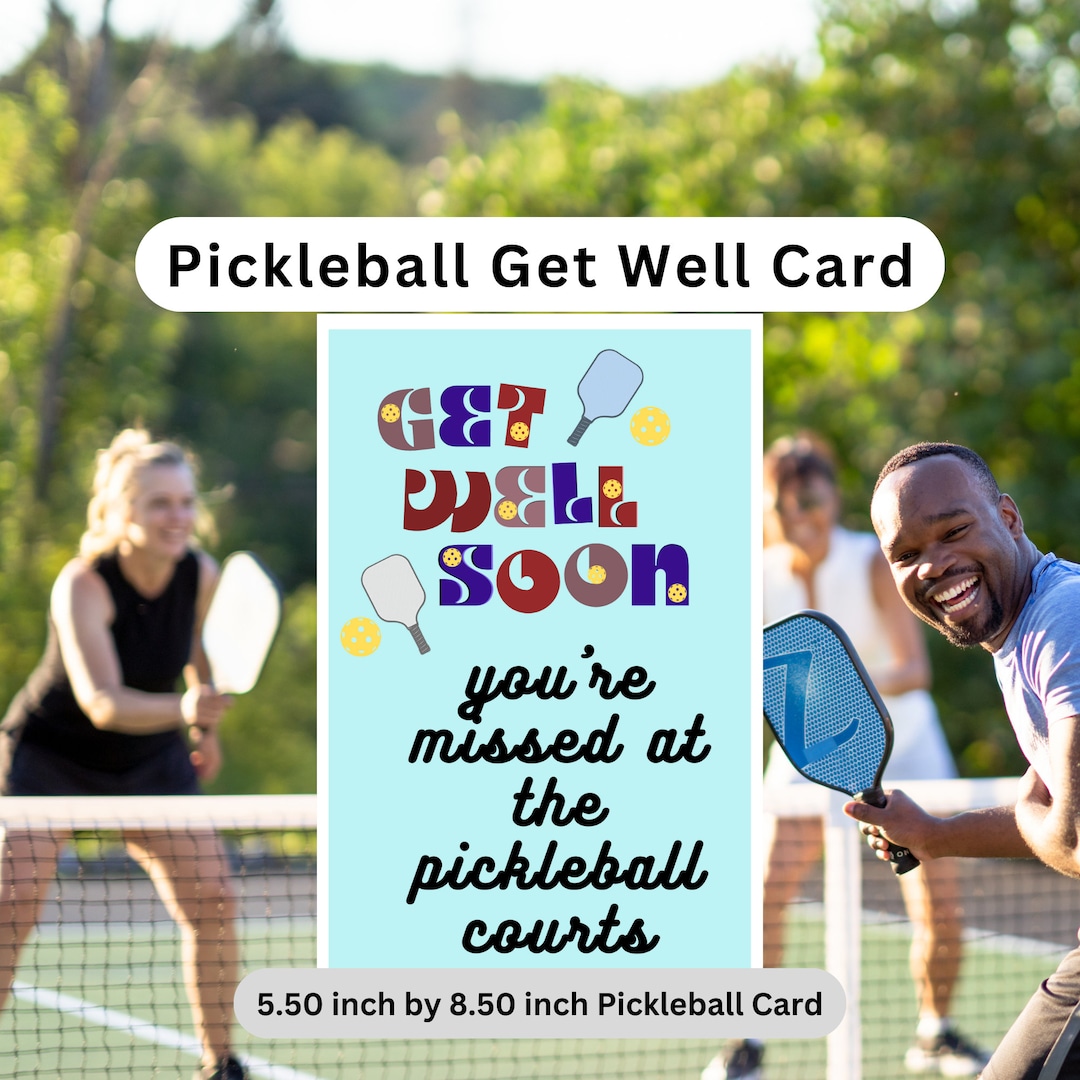 Pickleball Get Well Card Pickleball Gifts for Pickleball Playing ...
