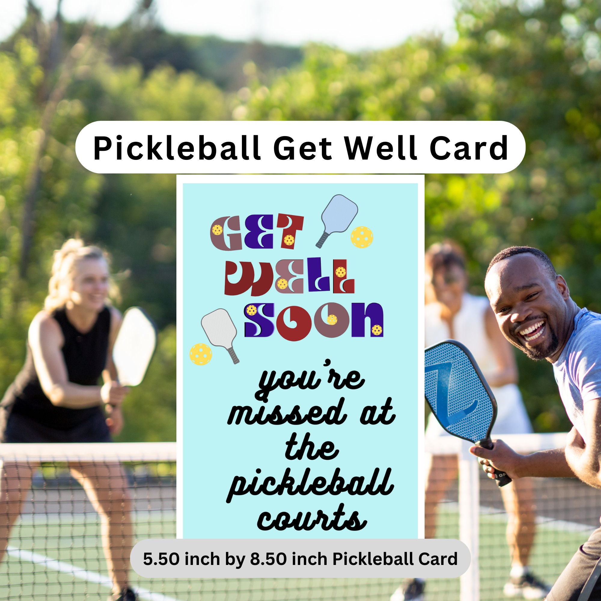 Pickleball Get Well Card Pickleball Gifts for Pickleball Playing ...