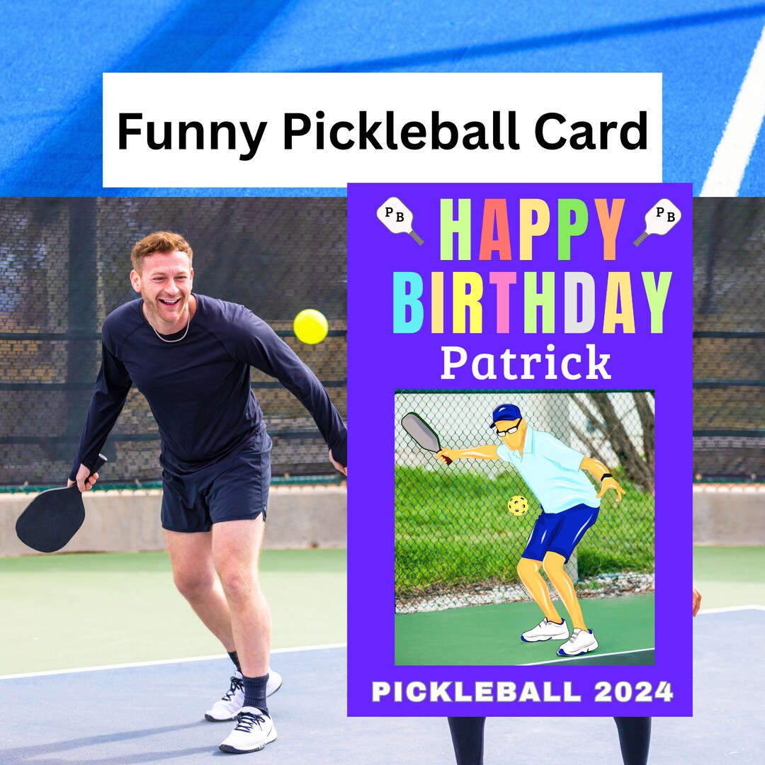 Personalized Pickleball Birthday Card Pickleball Gifts for Pickleball ...