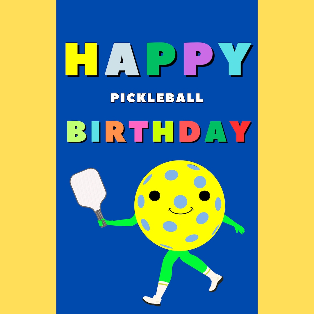 Funny Pickleball Birthday Card Personalized Pickleball Card Pickleball ...