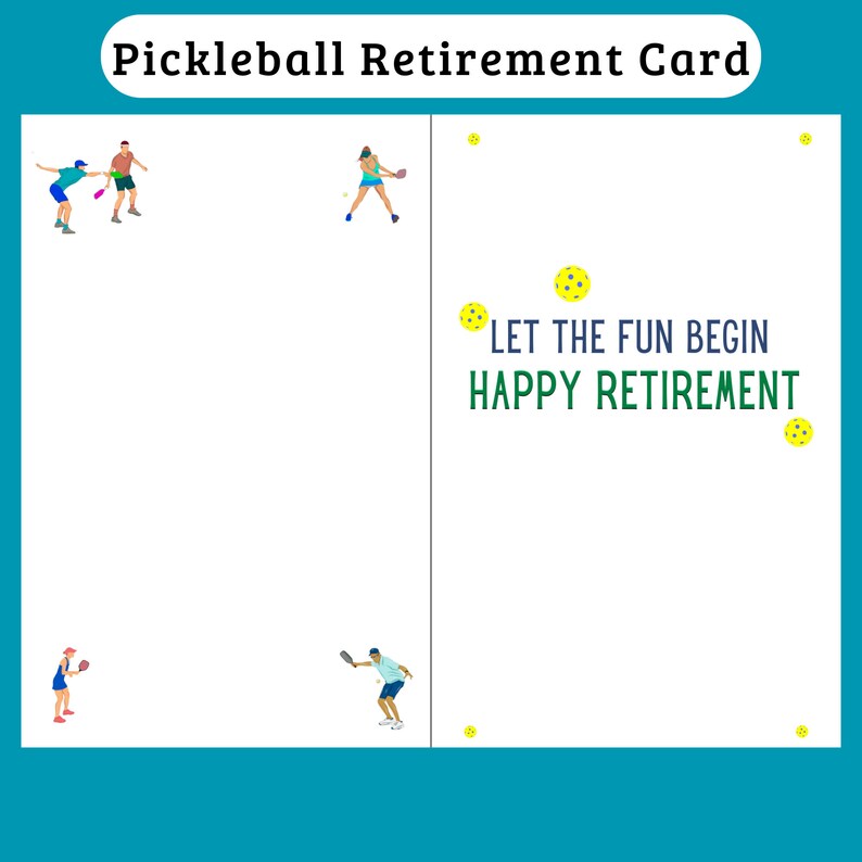 Funny Pickleball Retirement Card Pickleball Gifts for Pickleball Gifts ...