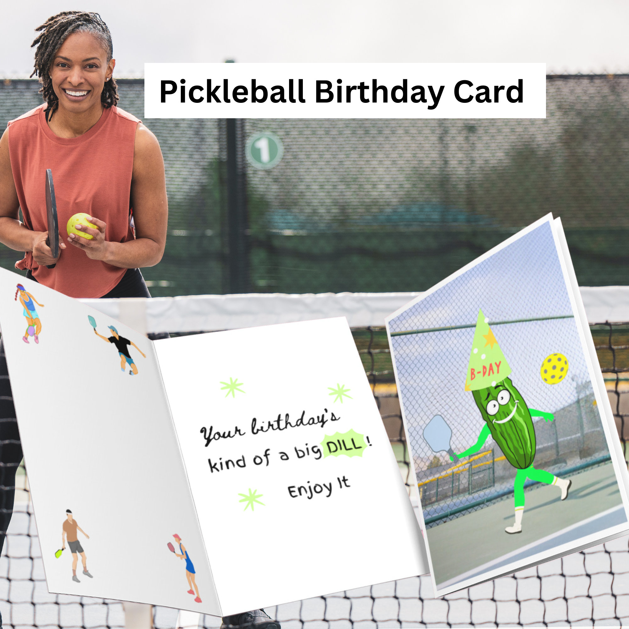Funny Pickleball Birthday Card Pickleball Gifts Personalized Pickleball ...