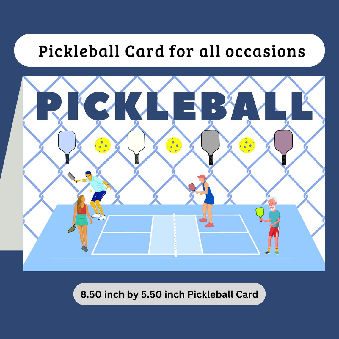 Funny Pickleball Card Pickleball Blank Card Gifts for Pickleball ...