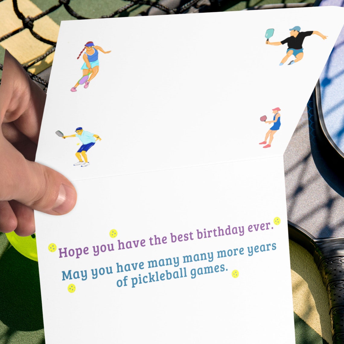 Funny Pickleball Birthday Card Pickleball Gifts Funny Pickleball Card ...