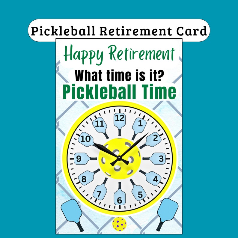 Funny Pickleball Retirement Card Pickleball Gifts for Pickleball Gifts ...