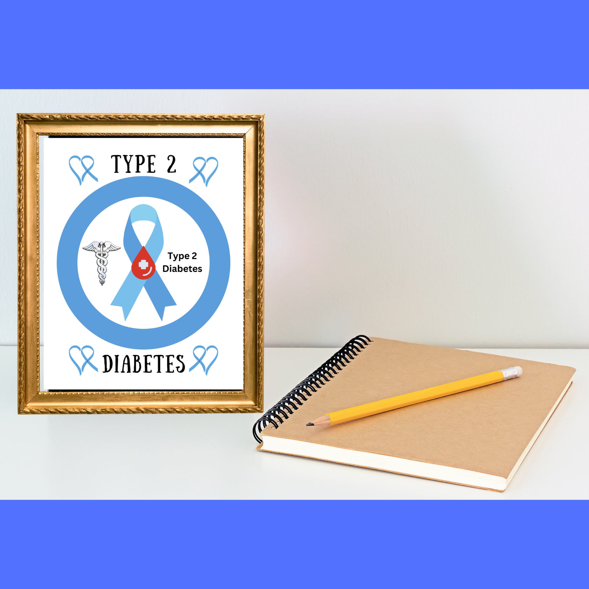 Type 2 Diabetes Art Print, Diabetes Awareness, Gift for Diabetics, 8.5 ...