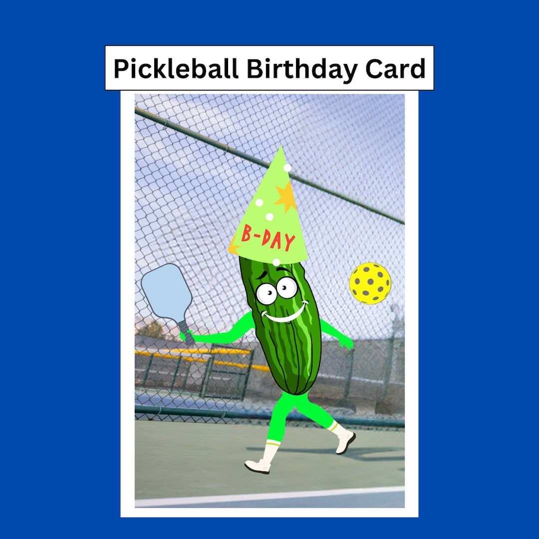 Funny Pickleball Birthday Card Pickleball Gifts Personalized Pickleball ...