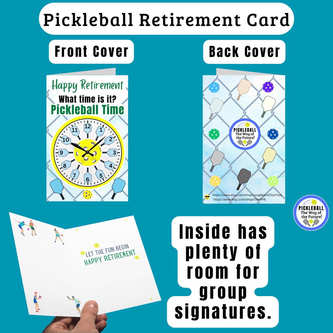 Funny Pickleball Retirement Card Pickleball Gifts for Pickleball Gifts ...