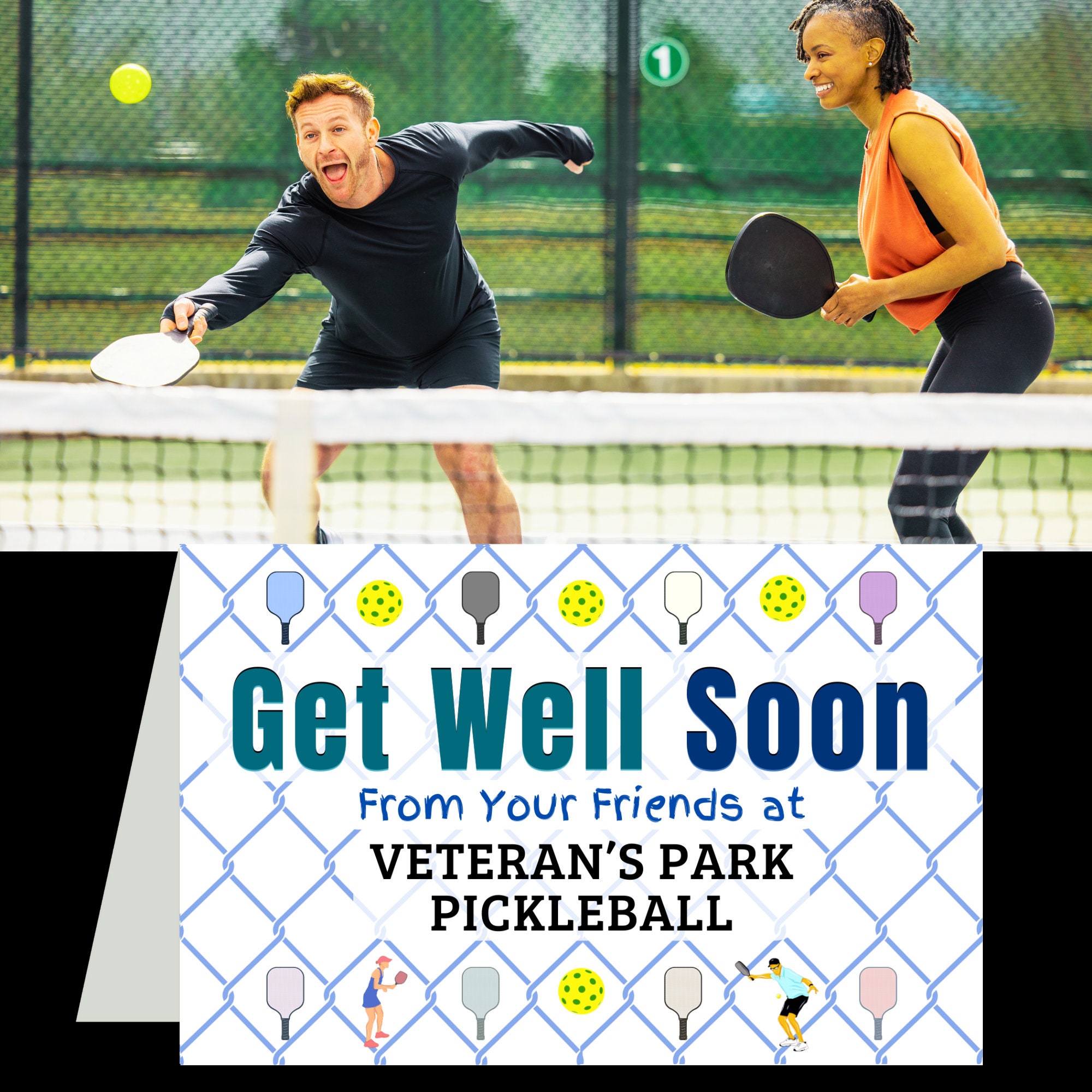 Get Well Soon Pickleball Card Pickleball Gifts for Pickleball Playing ...