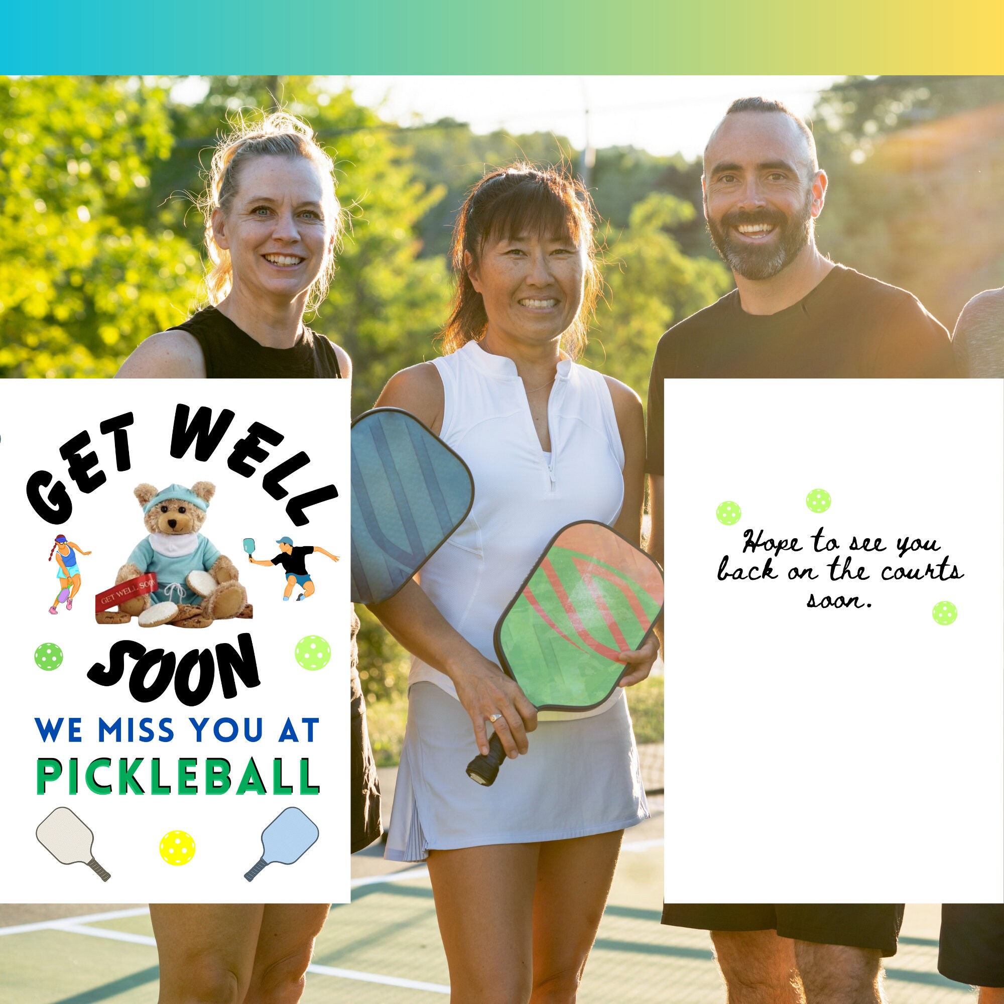 Pickleball Get Well Card Pickleball Gifts for Pickleball Playing ...
