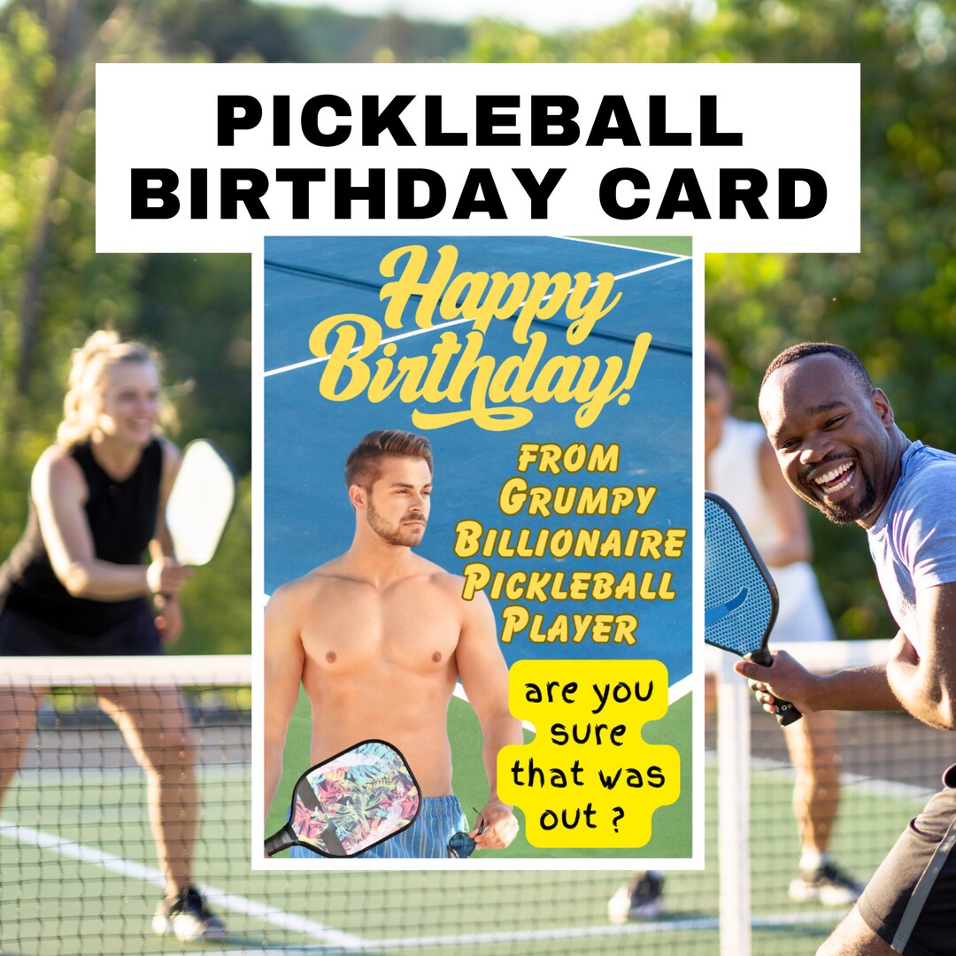 Funny Pickleball Birthday Card Pickleball Gift Cute Pickleball Gift