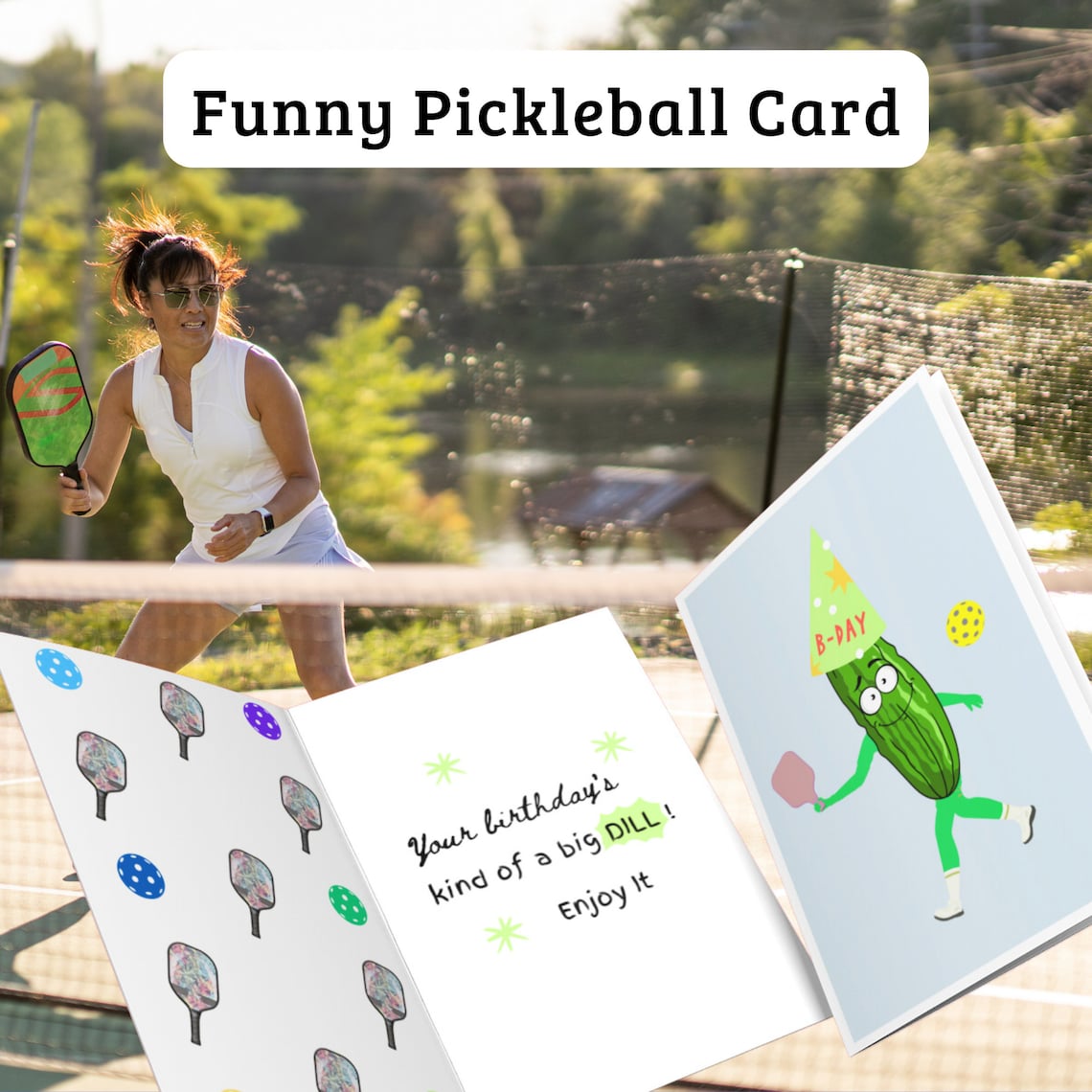Funny Pickleball Birthday Card Pickleball Gifts for Pickleball Playing ...