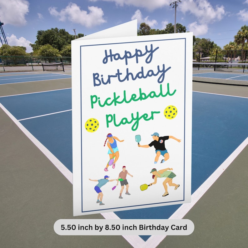 Funny Pickleball Birthday Card Pickleball Gifts Cute Pickleball Gift ...