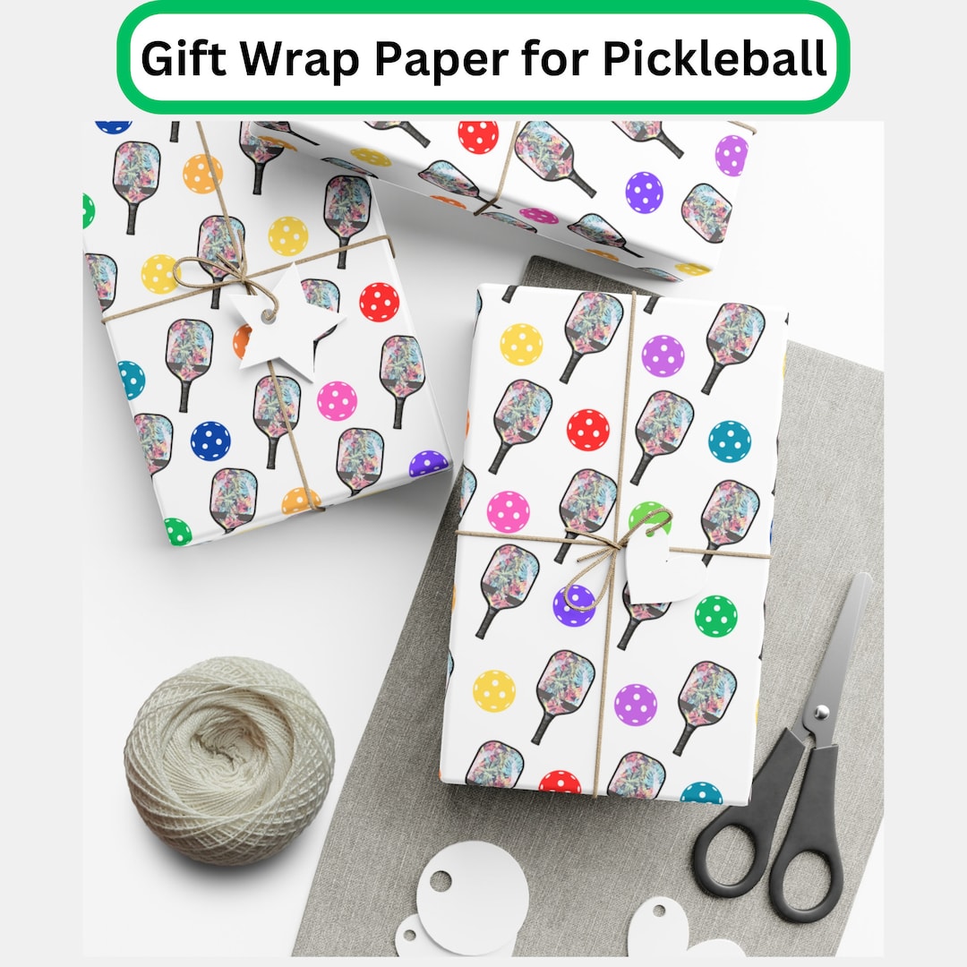 Pickleball Gift Wrap for Pickleball Gifts Wrapping Paper for Gifts for ...