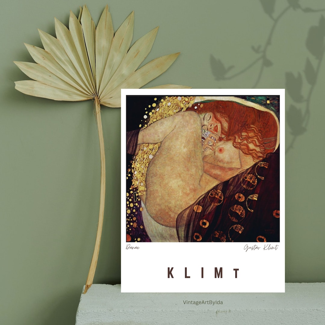 Danae Painting Gustav Klimt Digital Art for Her Printable Poster Above ...