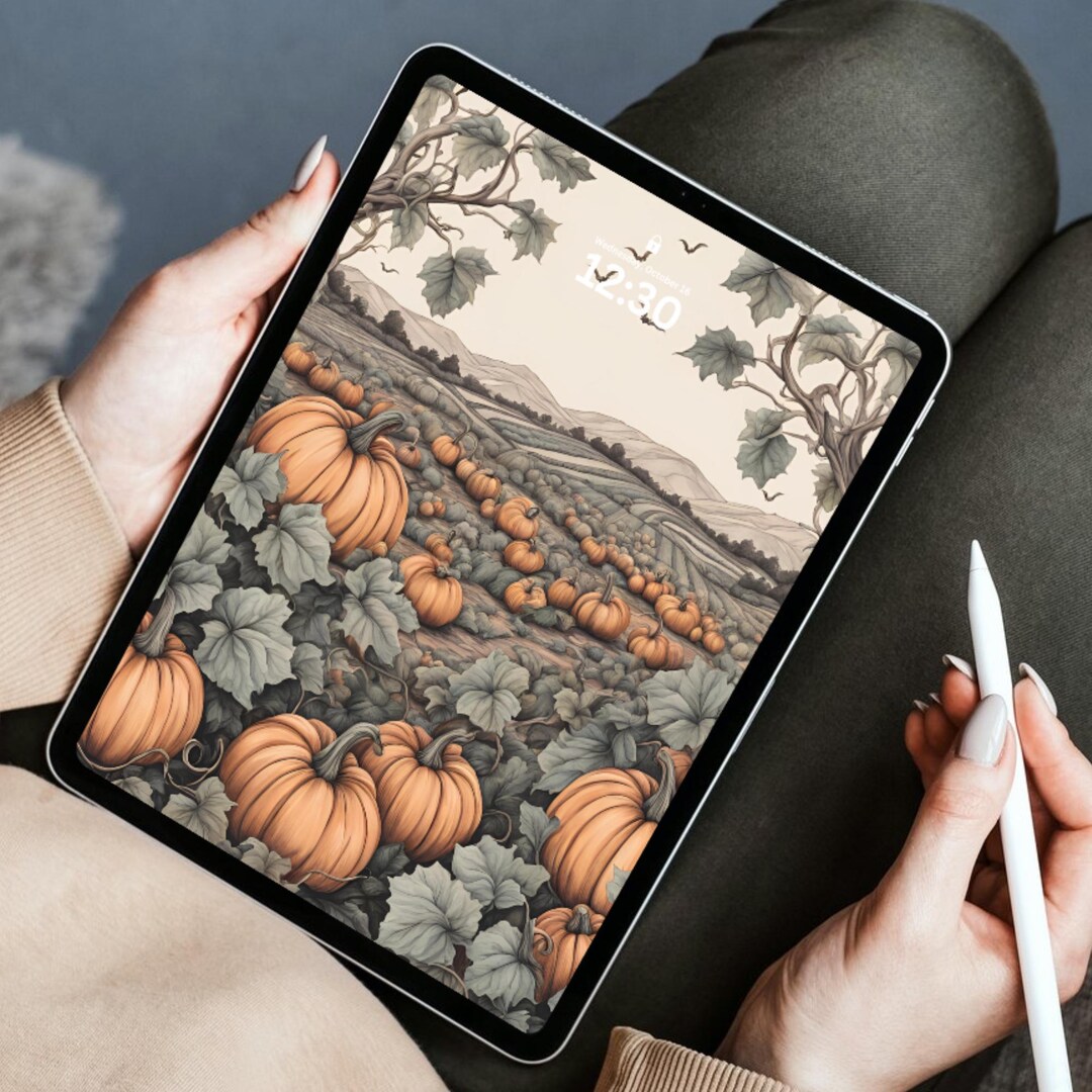 Fall Pumpkins 10.5 iPad Pro Wallpaper, Digital Wallpaper, iPad ...