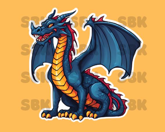 Gothic Dragon Collection Sticker PNG, Printable Sticker, Laptop Sticker ...