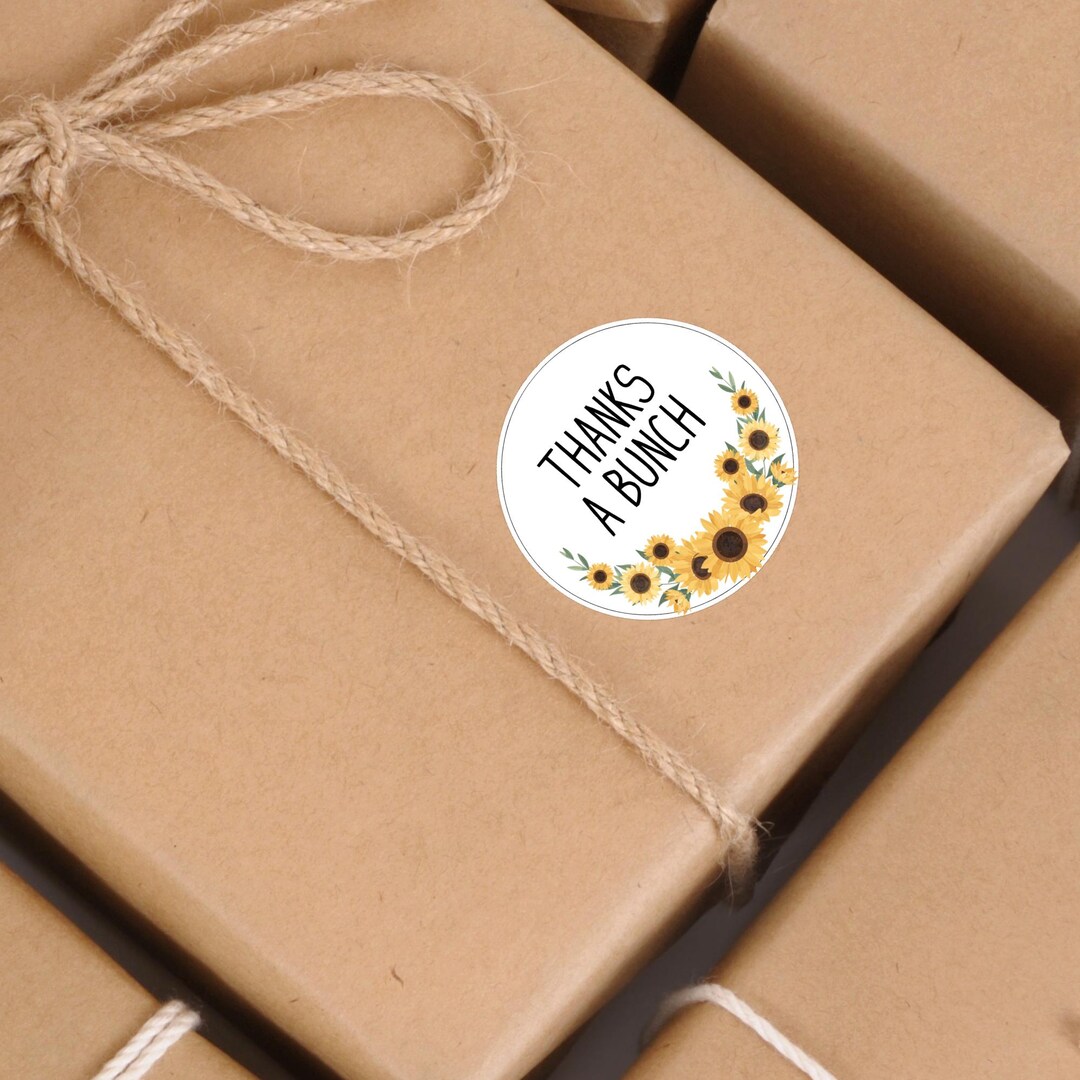 Sunflower Thank You Sticker PNG, Appreciation Sticker, Stationary ...