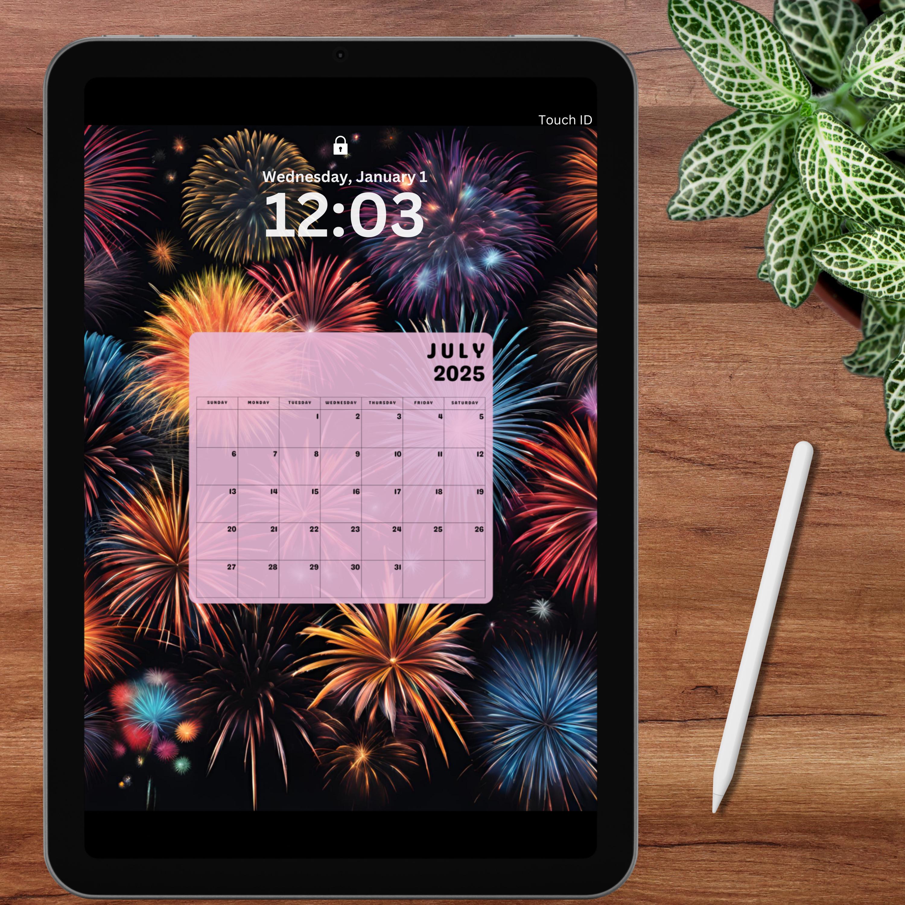 10.5 iPad Pro 2025 Monthly Calendar Wallpaper, Digital Wallpaper, iPad ...