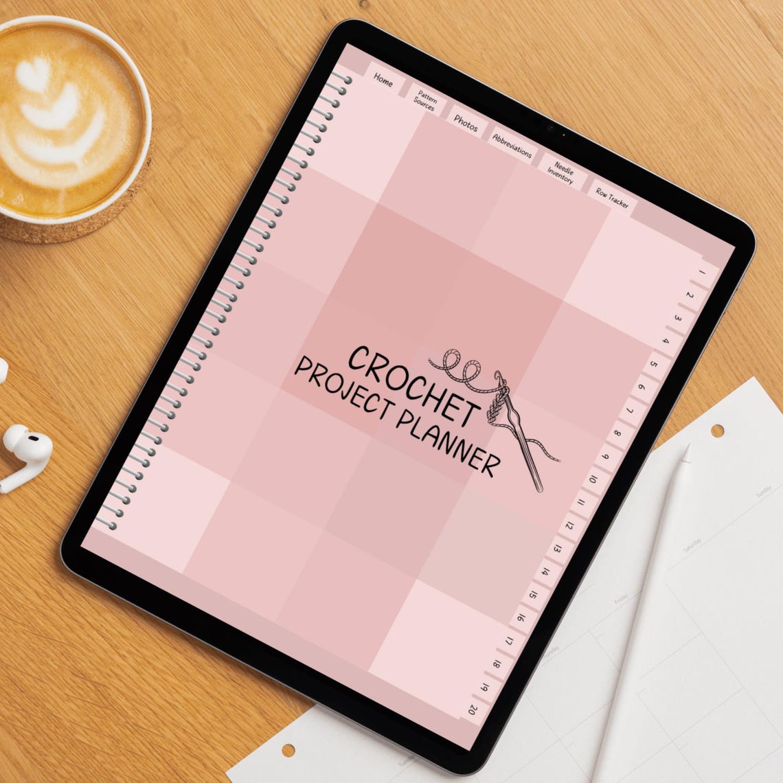 Crochet Digital Project Planner, Crochet Project Planner, Goodnotes ...