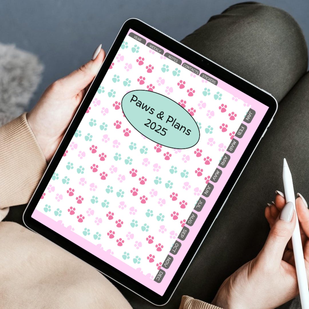 Paws & Plans Digital Planner, Dog Planner, Digital Planner, Goodnotes ...