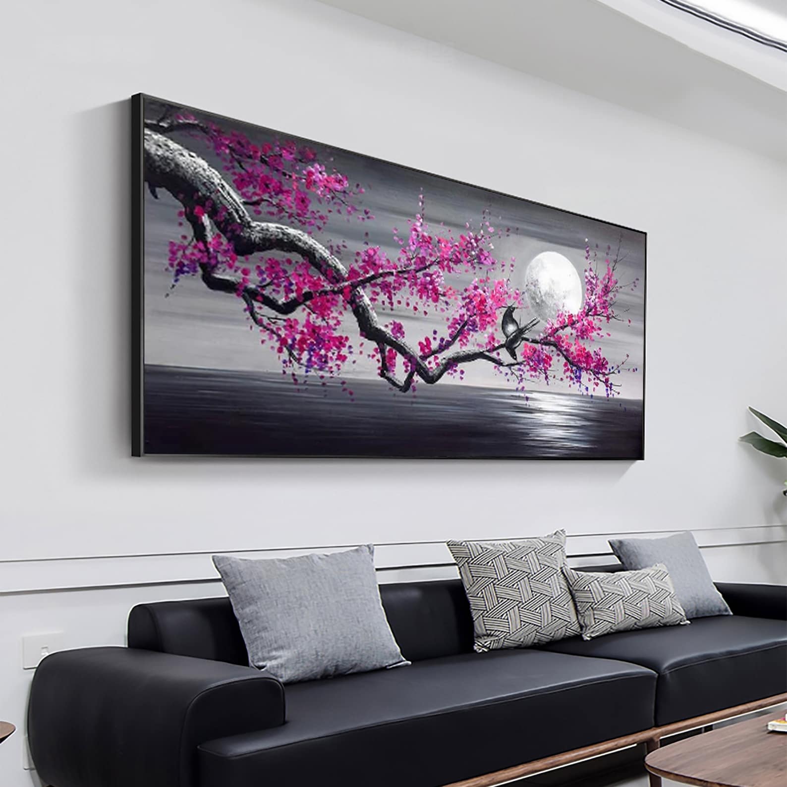 Large Abstract Red Cherry Blossom Oil Painting on Canvas - Etsy