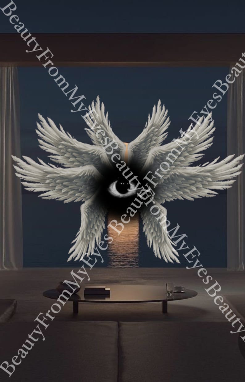 Weirdcore Biblically Accurate Angel Digital Art Print Download - Etsy