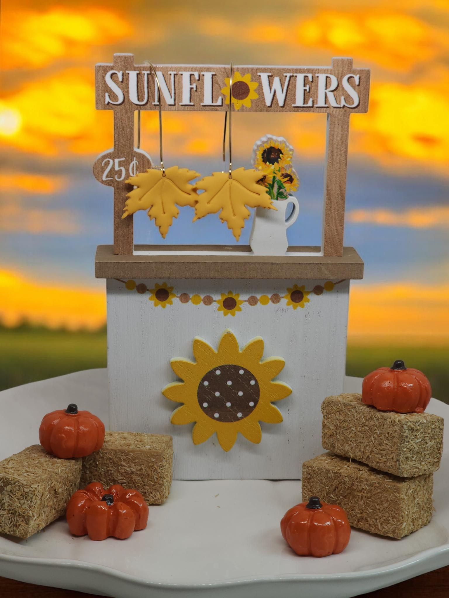 Fall Leaf Hoop Hooks - Etsy