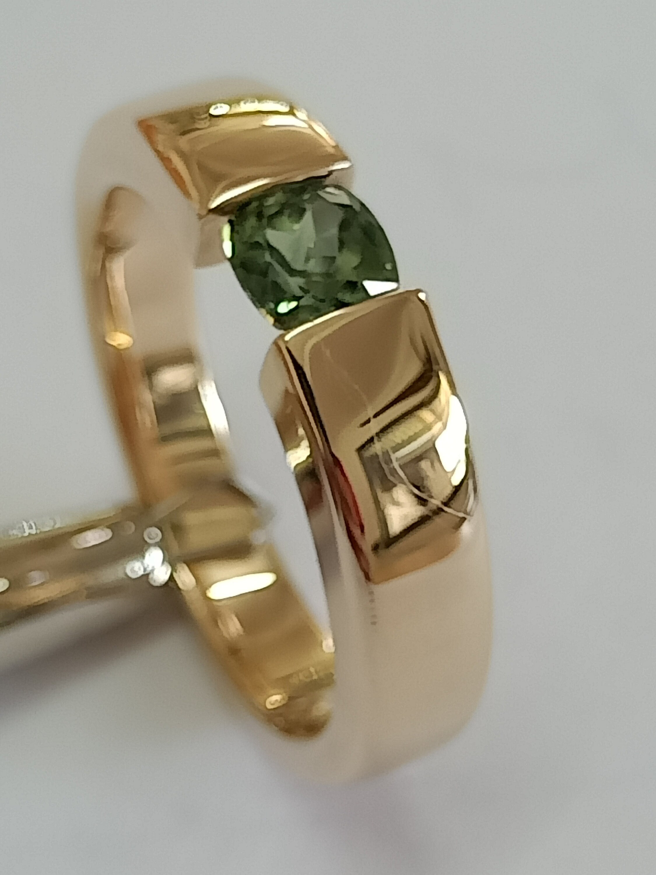 Sapphire 9k Solid Gold 9 Grams Ring Tension Mens Size 11 - Etsy