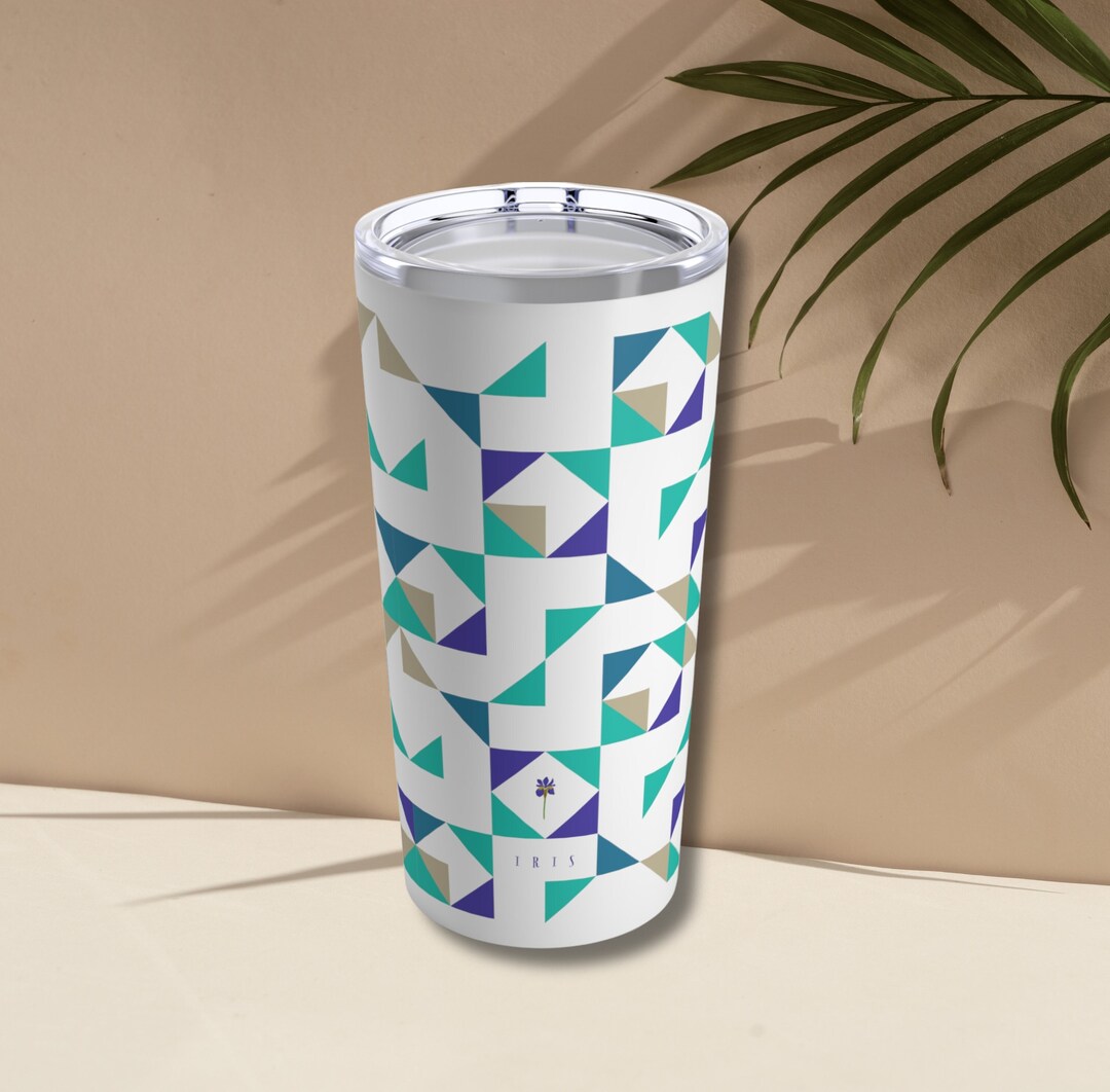 Personalised Birth Month Flower Tumbler 20oz, February Iris Flower ...